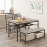 17 Stories Emond Rectangular Modern/Farmhouse/Rustic/Industrial Dining Set & Reviews | Wayfair